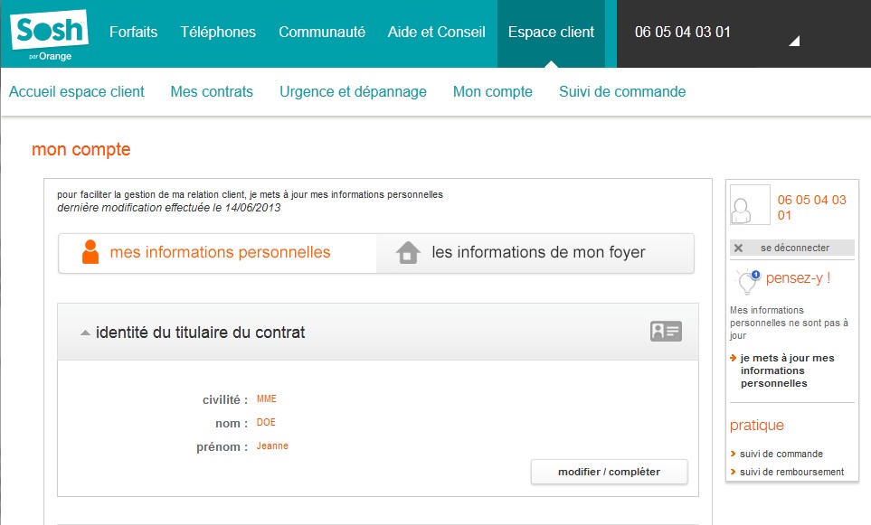 Du nouveau dans votre espace client... - Communauté Sosh
