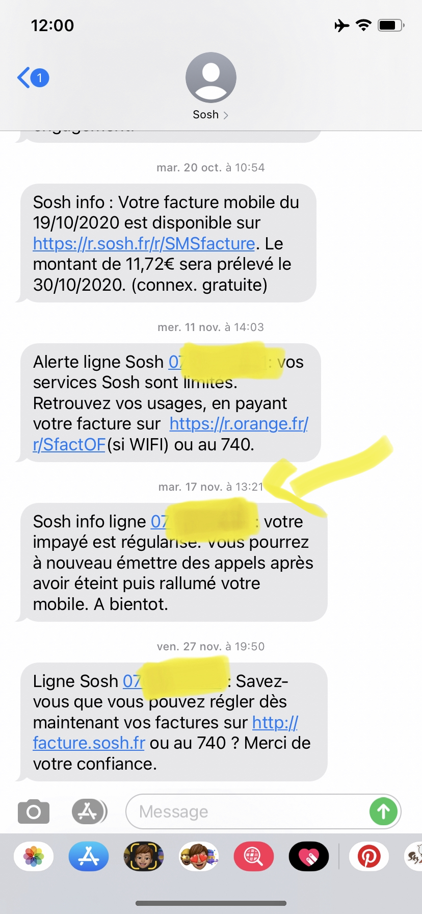Repayer facture déjà payée - Communauté Sosh