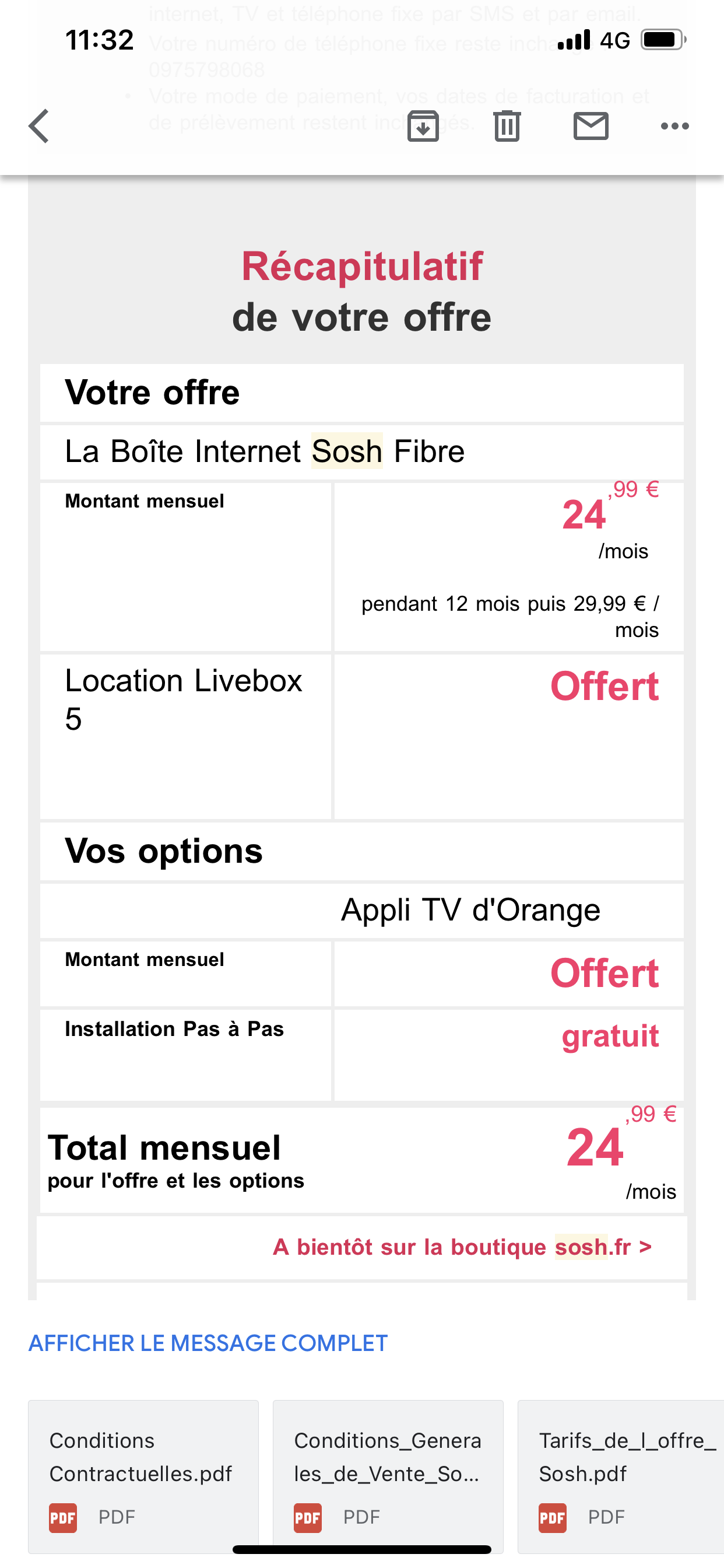 Facture sosh - Communauté Sosh