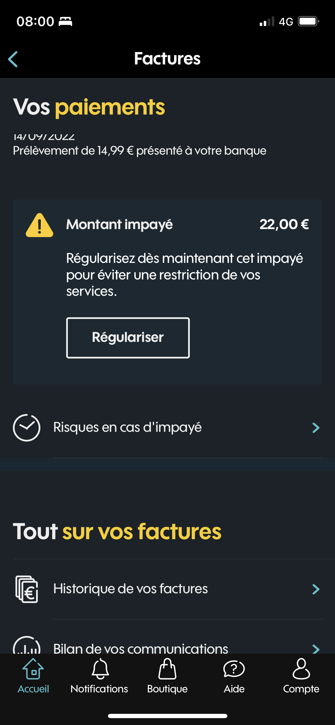 Remboursement facture qu’on me demande de payer - Communauté Sosh