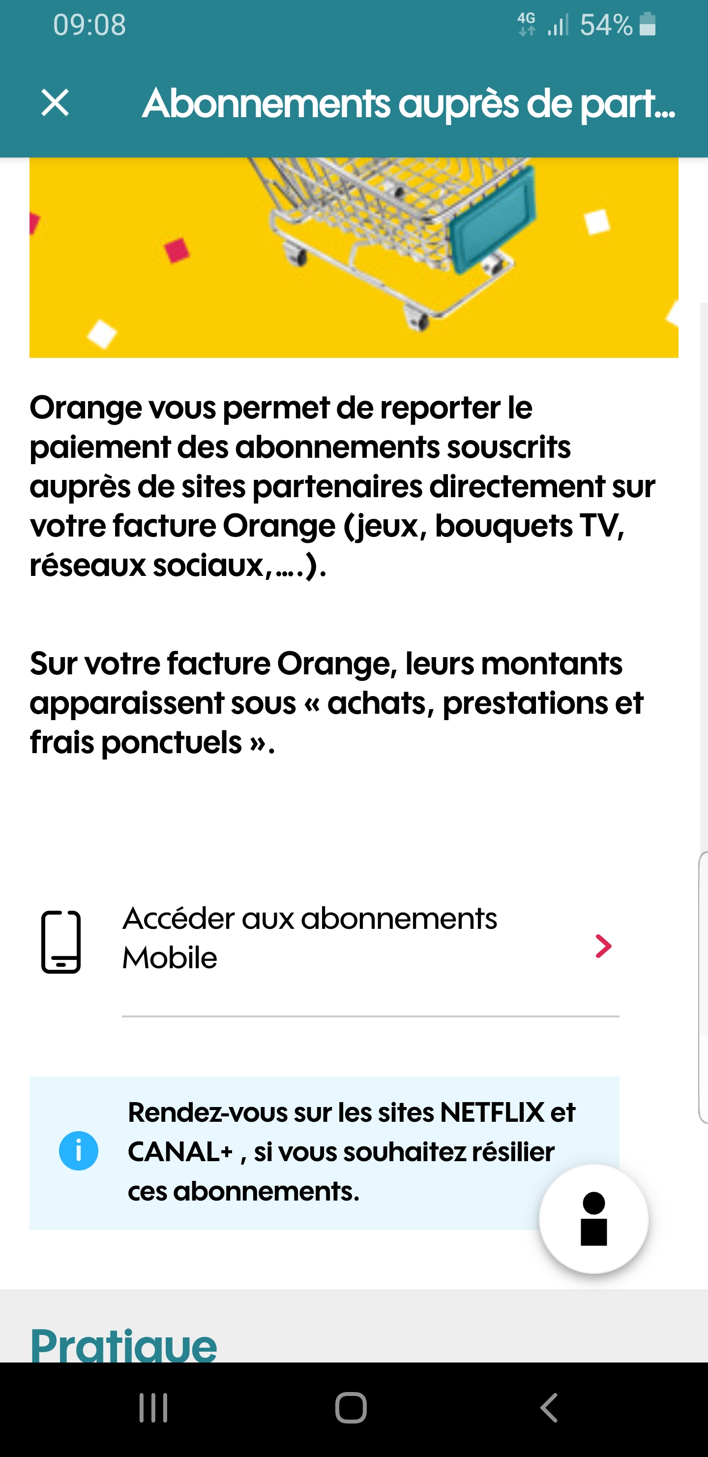 facture option Netflix et canal+ - Communauté Sosh