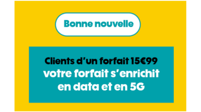 Bonne nouvelle client Sosh 15€99