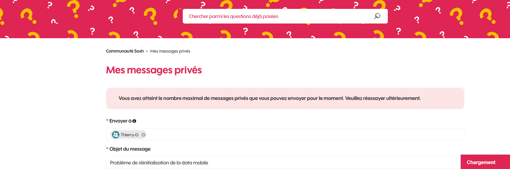 Problème de renouvellement mensuel du forfait data... - Communauté Sosh