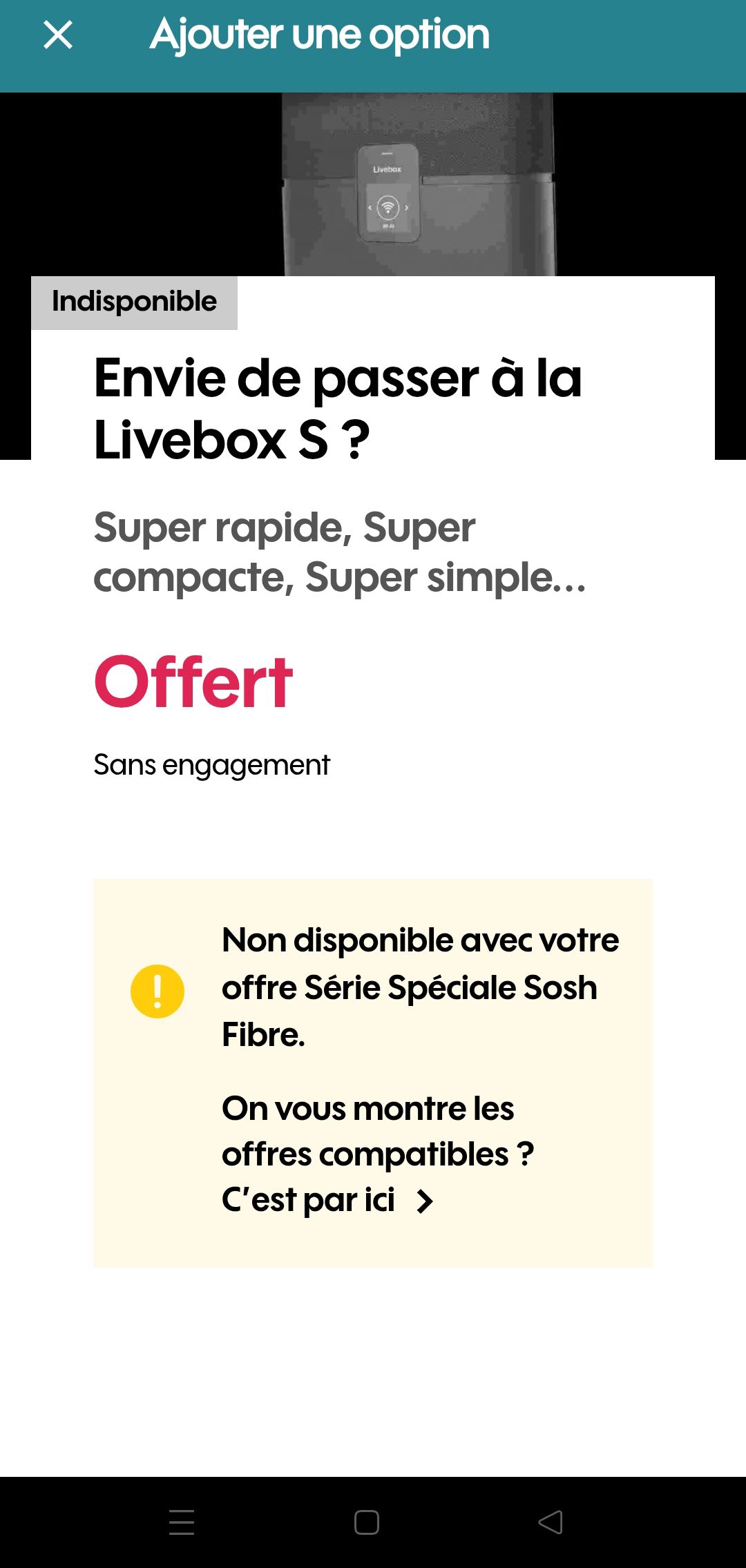 Résolu : Livebox s dispo chez sosh, changement possible pou... - Page 3 ...